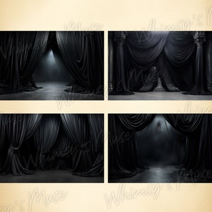 12 Stage Backdrop Black Curtain Backdrops for Fine Art Photography ...