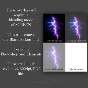 30 Lightning Bolts Overlays Magic Orbs Overlays Photo Editing Png File ...