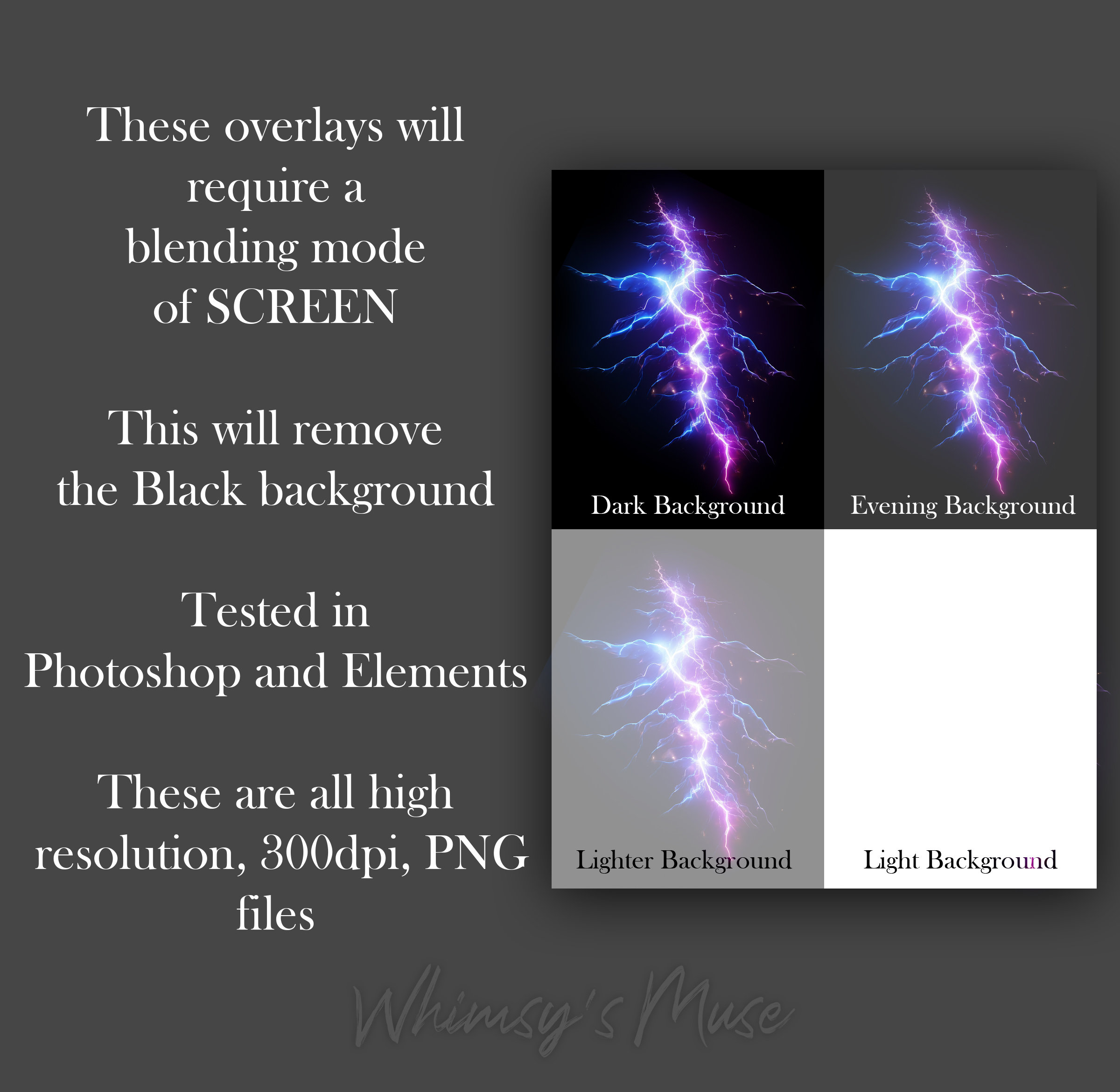 30 Lightning Bolts Overlays Magic Orbs Overlays Photo Editing Png File ...