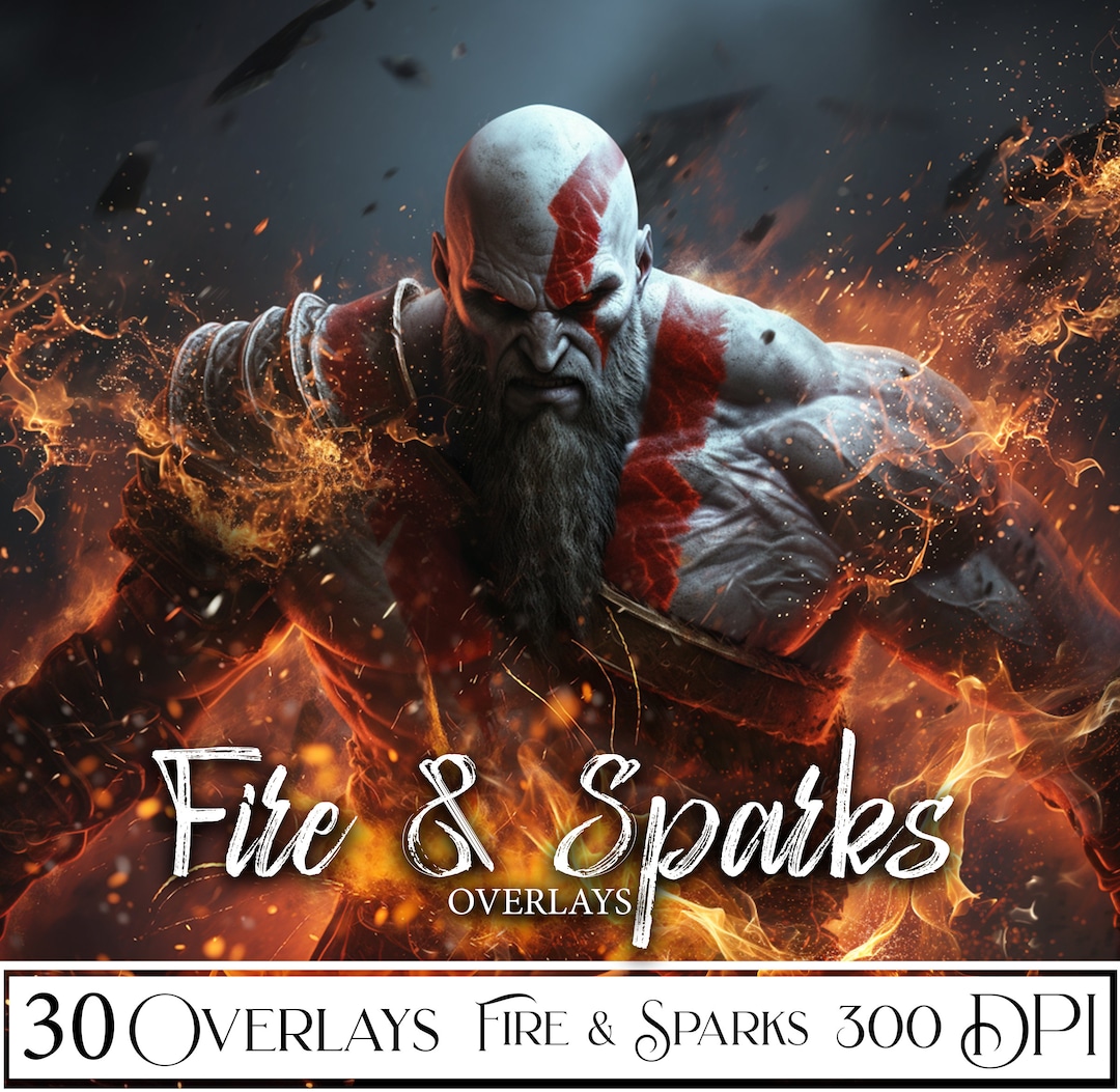 30 Spark and Fire Overlays, Magic Overlays, Photo Overlay, Photo ...