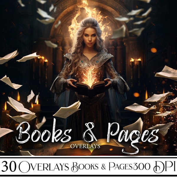 Book Pages Overlay - Etsy
