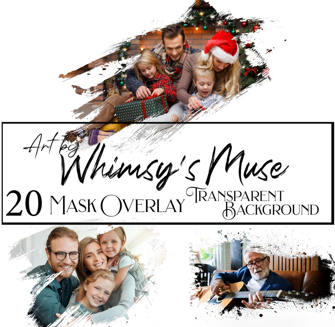 20 Mask Overlays, Transparent Opening, Photo Overlay, PNG File for ...