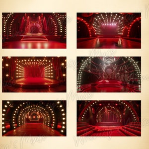 12 Red Stage Backdrop for Fine Art Photography ,photoshop, Digital Art ...