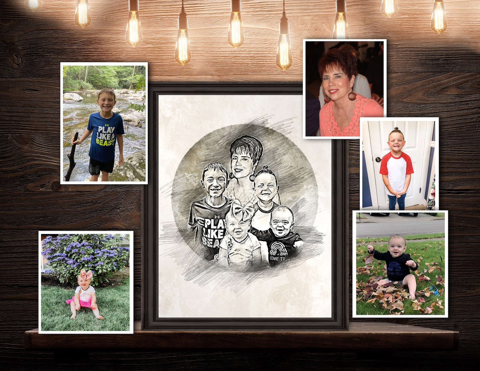 Custom Portrait From Multiple Photos Merging Photos of Loved - Etsy