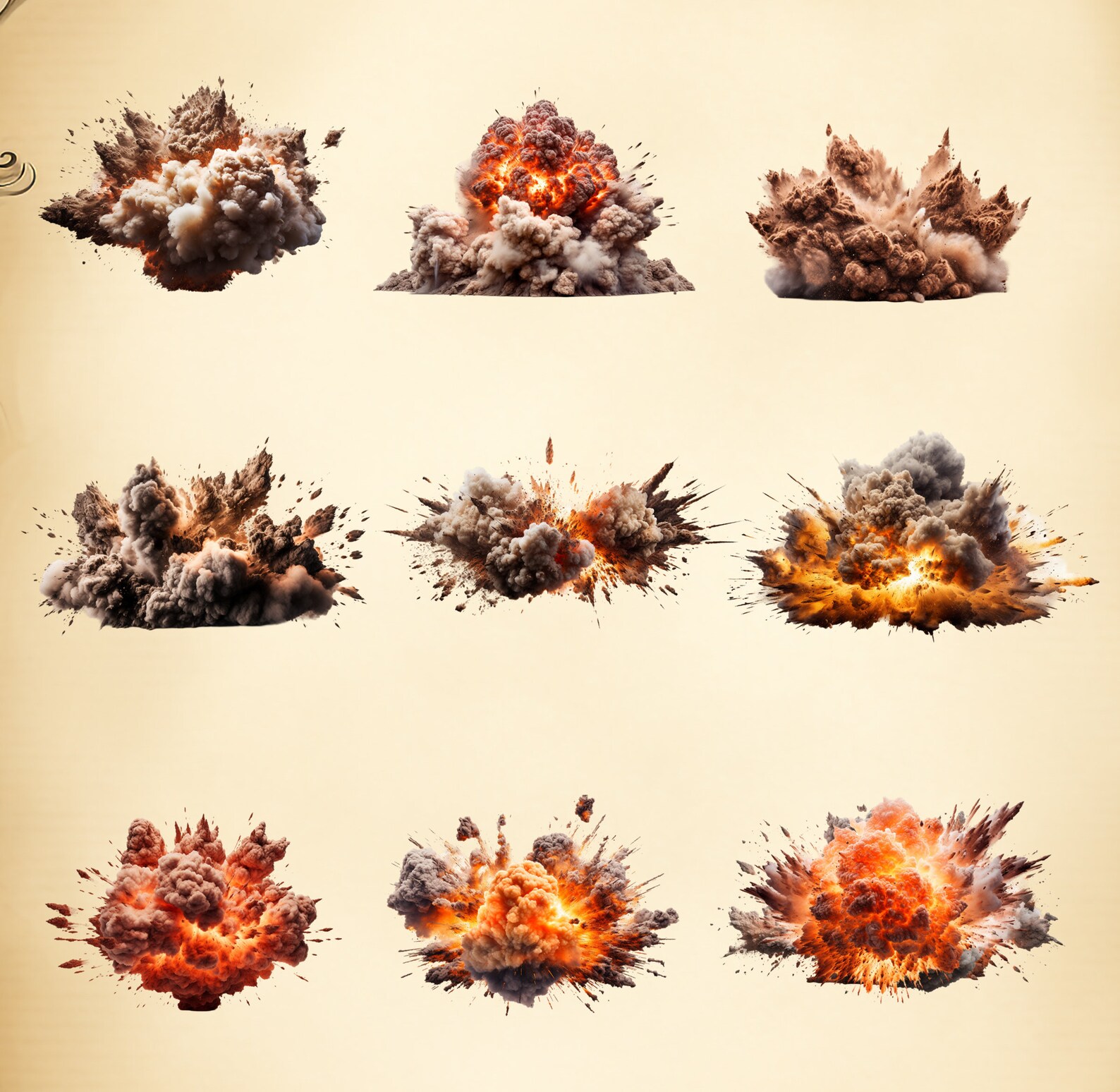 20 Explosions Overlays, War Overlays, Photo Overlay, Photo Editing, PNG ...