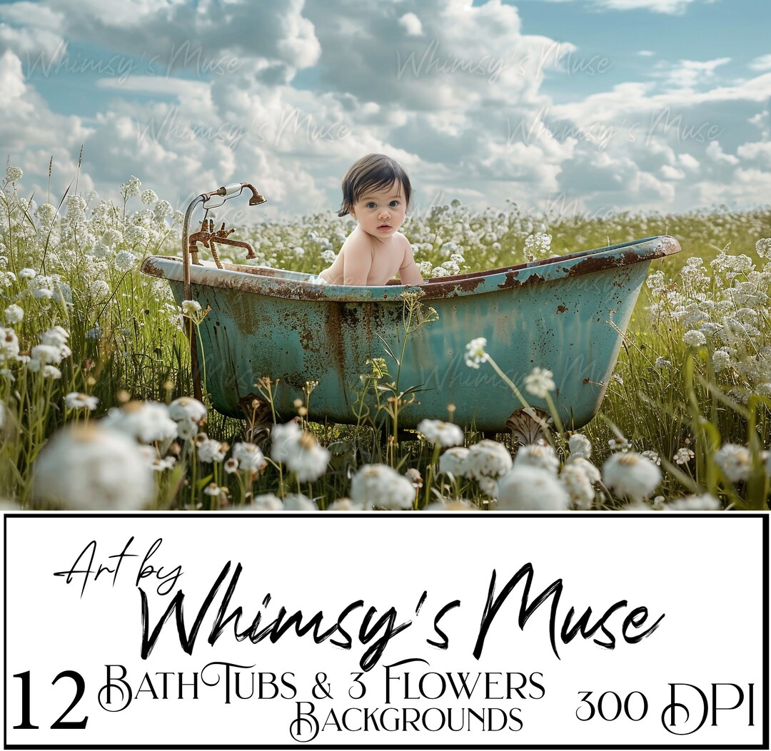 12 Vintage Bath Tub Backgrounds Composite Photography Plus Free 3 ...