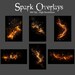 30 Spark and Fire Overlays, Magic Overlays, Photo Overlay, Photo ...