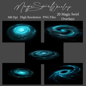 20 Magic Swirl Overlays, Magic Orbs Overlays, Photo Overlay, Photo ...