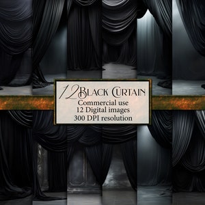 12 Stage Backdrop Black Curtain Backdrops for Fine Art Photography ...