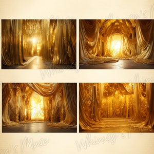 12 Stage Backdrop Gold Curtain Backdrops for Fine Art Photography ...