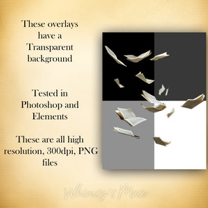 30 Book and Pages Overlays, Floating Pages Overlays, Photo Overlay ...