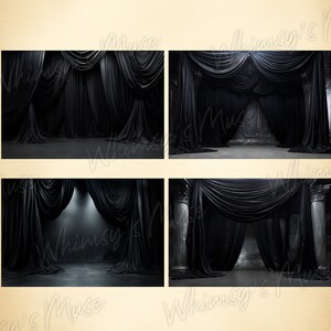 12 Stage Backdrop Black Curtain Backdrops for Fine Art Photography ...