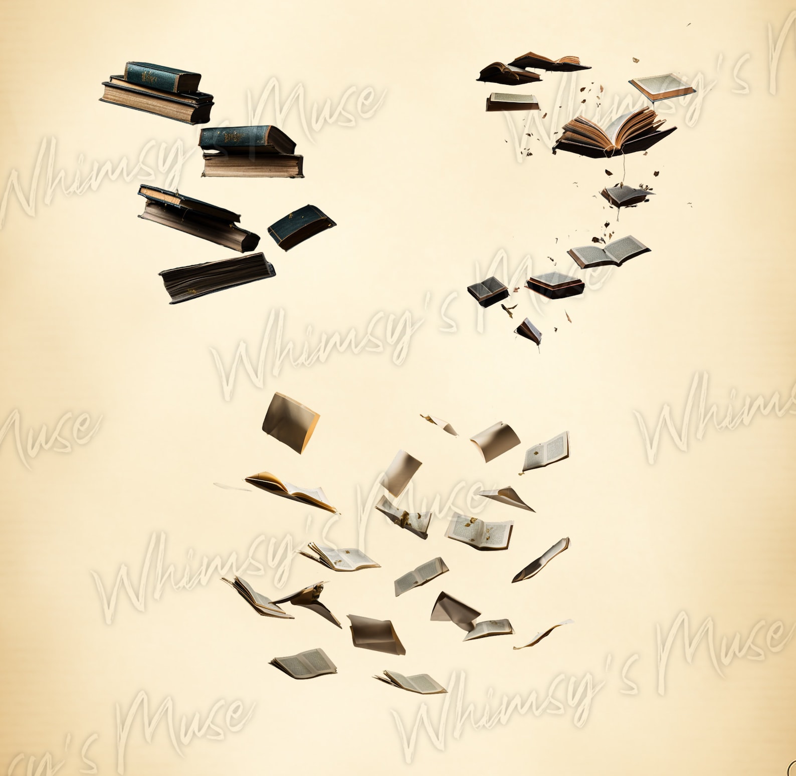 30 Book and Pages Overlays, Floating Pages Overlays, Photo Overlay ...