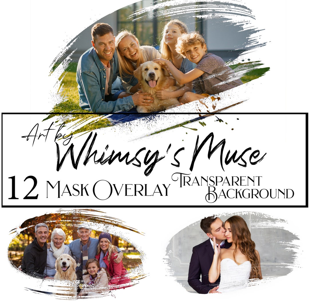 12 Heart Watercolor Overlays, Transparent Opening, Photo Overlay, Photo ...