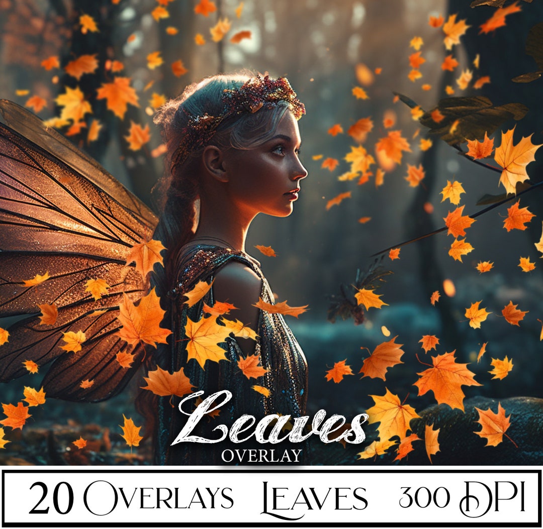 20 Foating Leaf Overlays, Leaf Overlays, Photo Overlay, Photo Editing ...