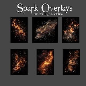30 Spark and Fire Overlays, Magic Overlays, Photo Overlay, Photo ...