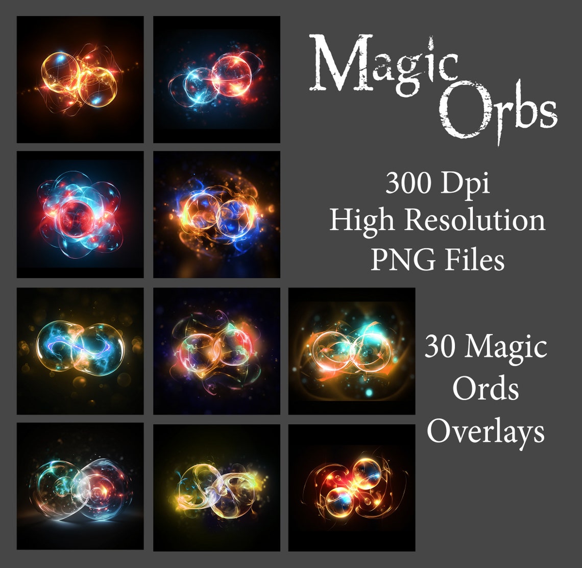 30 Magic Ball Overlays, Magic Orbs Overlays, Photo Overlay, Photo ...
