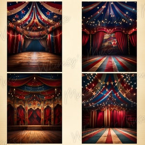 12 Digital Download Printable Circus Background, Personal and ...