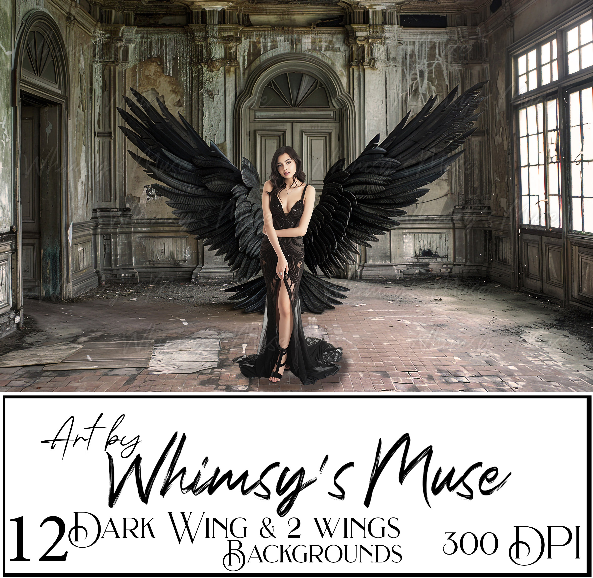 12 Dark Wing Background Composite Photography Plus Free 2 Dark Wings ...