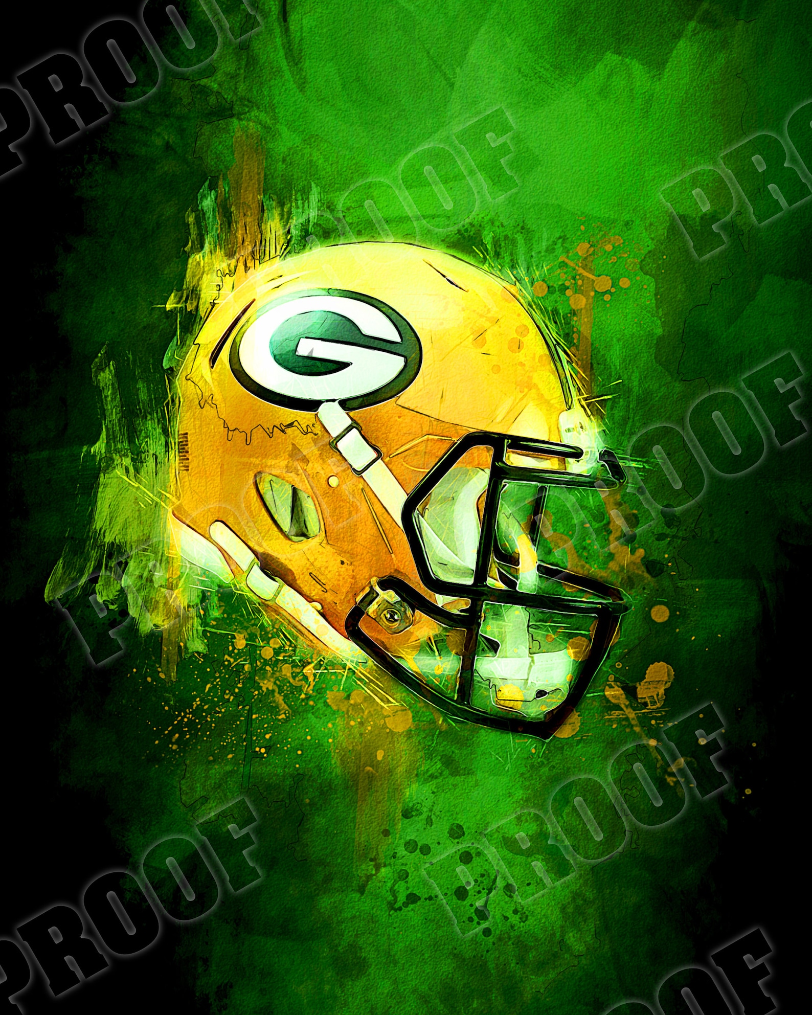 Packers Poster Green Bay Packers Canvas Print Sports Art | Etsy