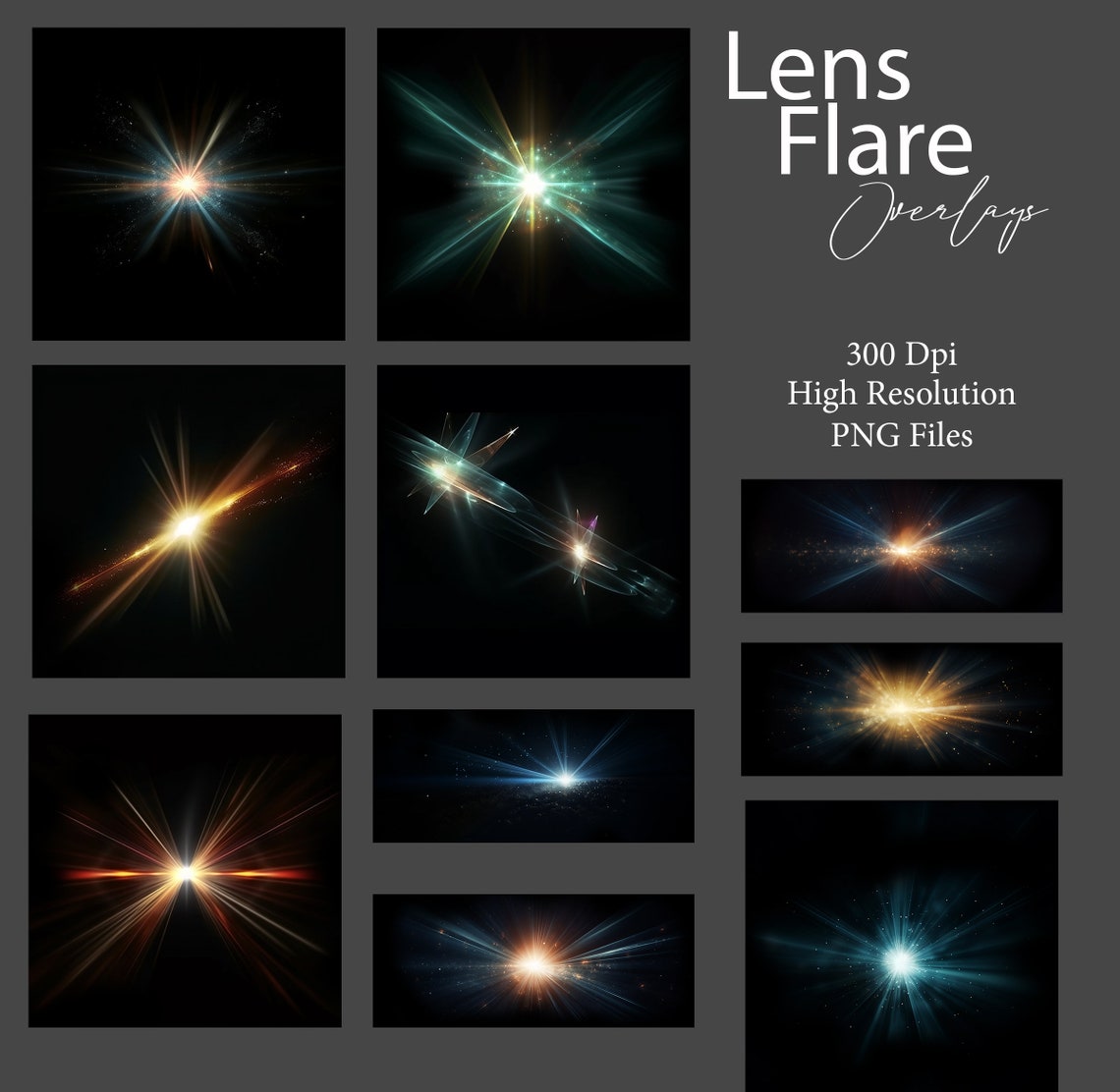 30 Len Flares Overlays, Flare Overlays, Photo Overlay, Photo Editing ...