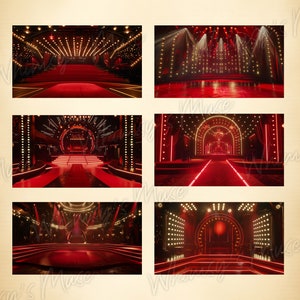 12 Red Stage Backdrop for Fine Art Photography ,photoshop, Digital Art ...