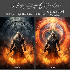 30 Magic Spell Overlays, Magic Spells Overlays, Photo Overlay, Photo ...