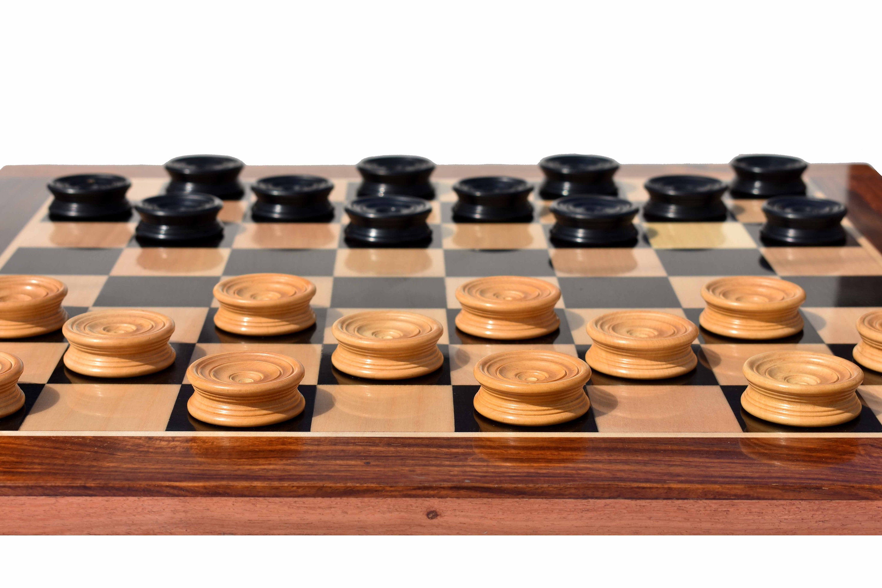 Tournament Series Luxury Wood Complete Checkers Set Boxwood & - Etsy