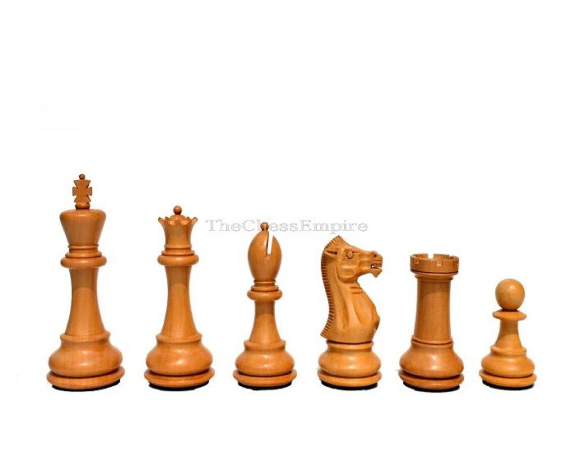 The Philidor Series Luxury Chess Pieces 4" King Boxwood & Ebonized ...