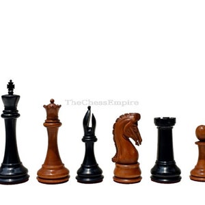 The Imperial Series Luxury Chess Pieces Antiqued Boxwood & Ebony 4 ...