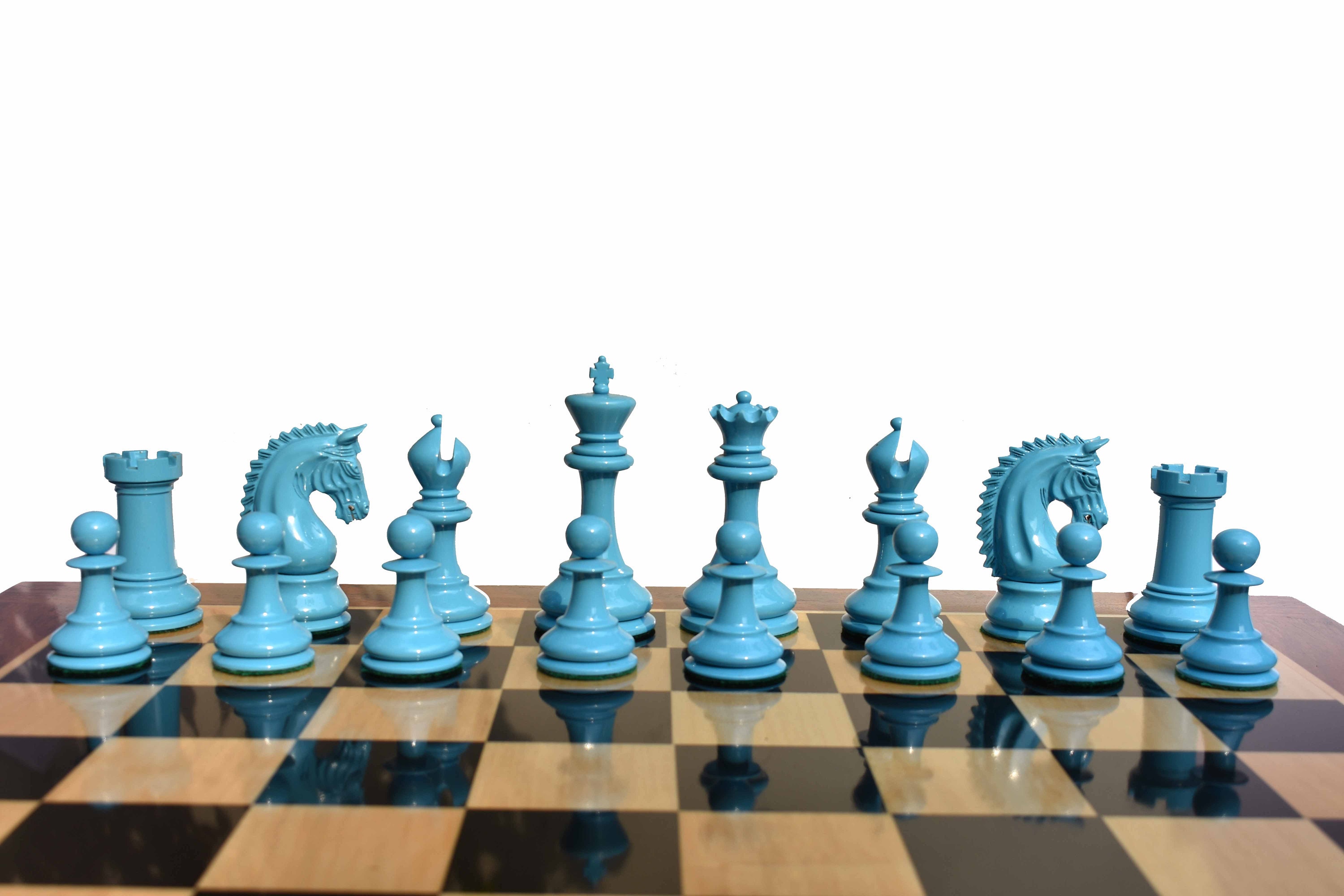 The Sovereign Series Luxury Chess Pieces Turquoise Blue & - Etsy
