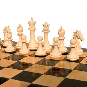 The Emperor Series Luxury Chess Set Chess Pieces Pearl White & Royal ...