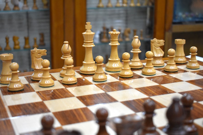 18" Chess Board Combo the Club Series Complete Chess Set 3.75"king Wood ...
