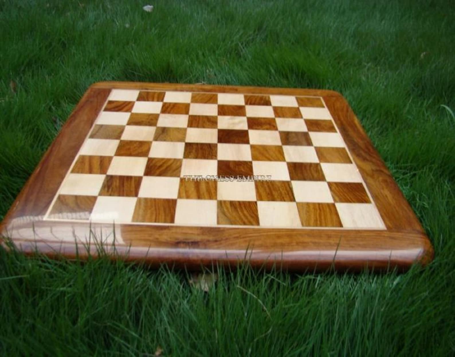 19"luxury Chess Board With 2" Square Solid Wood Chess Board Round Edge ...