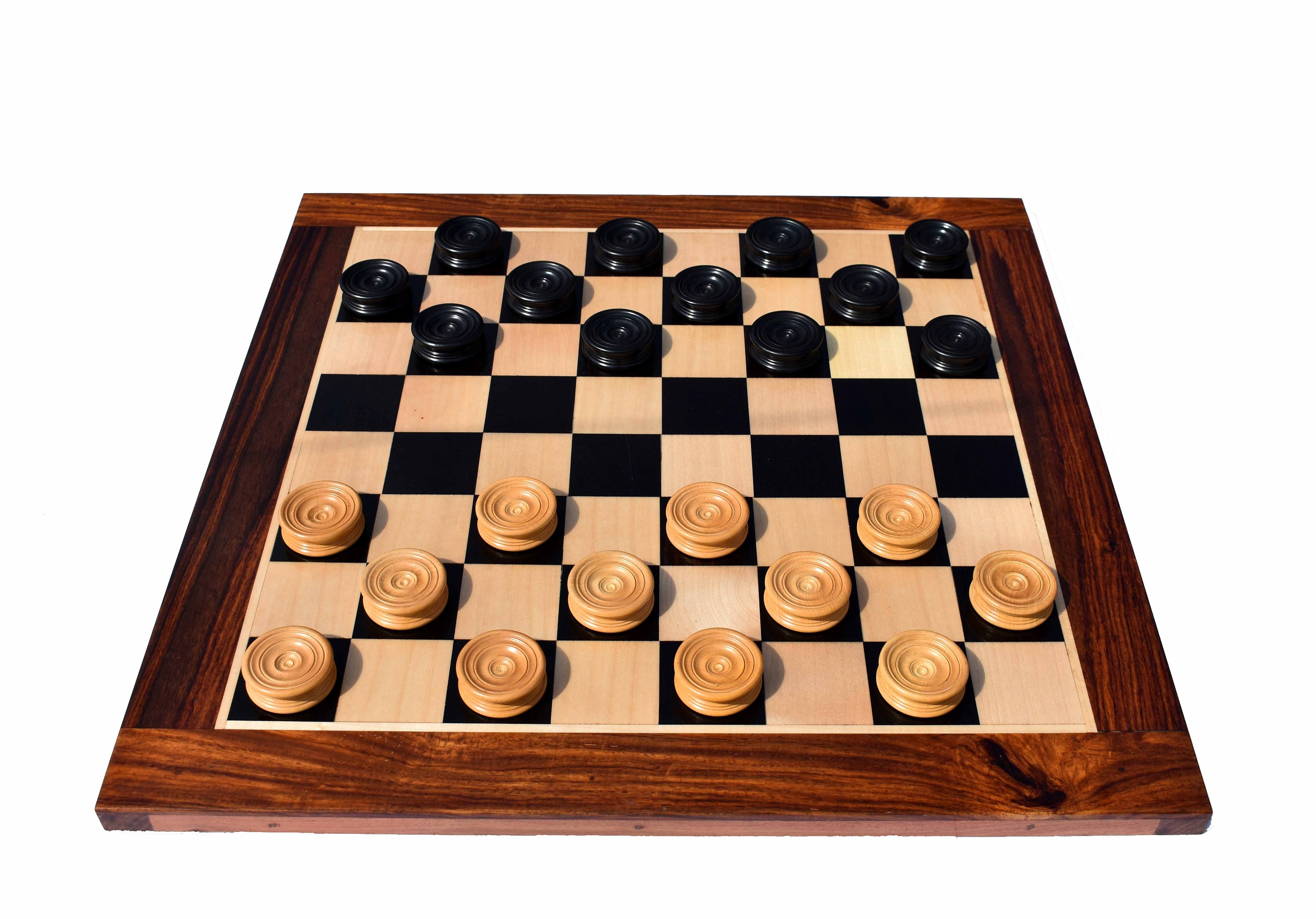 Tournament Series Luxury Wood Complete Checkers Set Boxwood & - Etsy