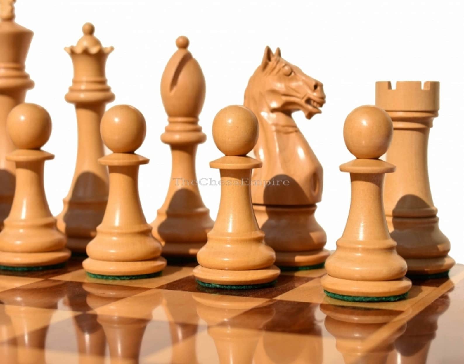 Fierce Knight Series Chess Pieces Boxwood & Ebonized 4" King Luxury ...