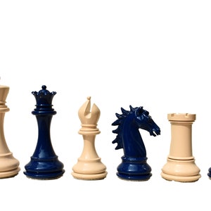 The Emperor Series Luxury Chess Set Chess Pieces Pearl White & Royal ...