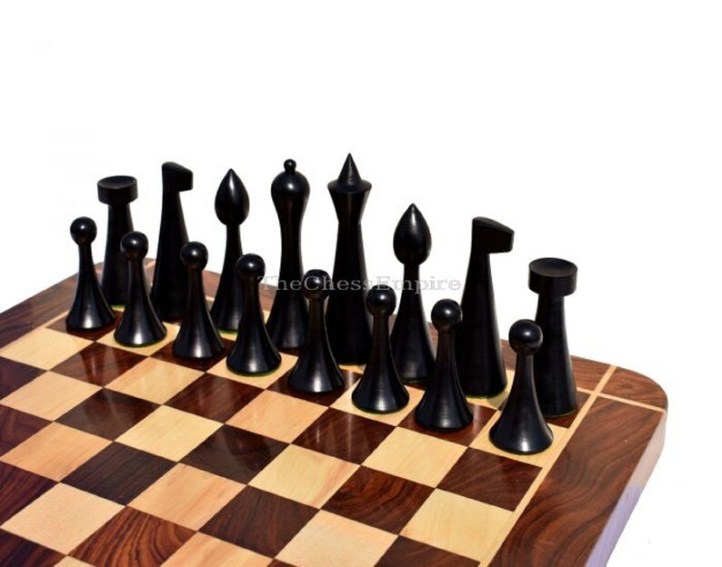 Hermann Series Wood Chess Pieces Boxwood & Ebonized 3.75" King Luxury ...