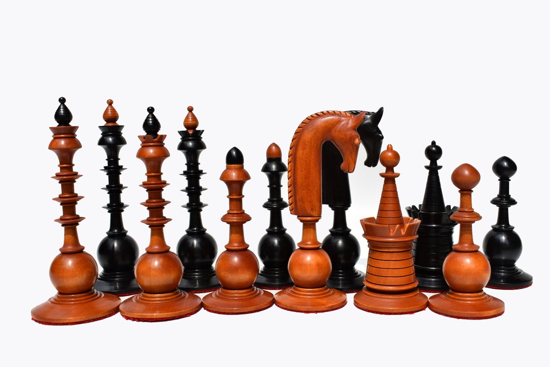 18th Century Antique Chess Reproduction Dutch Series Luxury Wood Chess ...