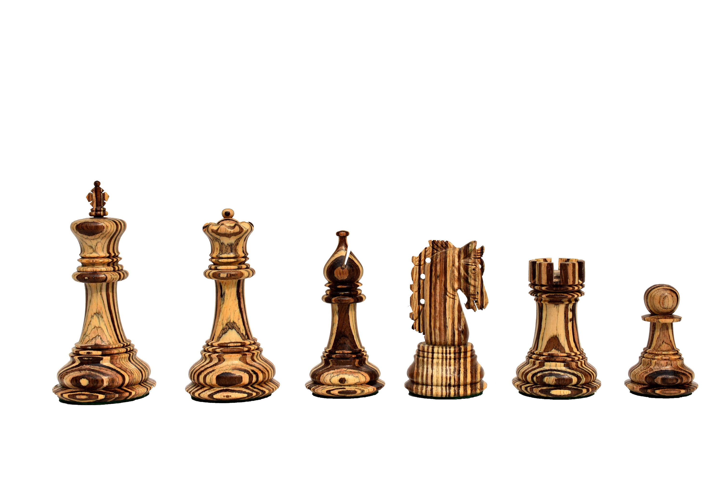 The Hector Series Luxury Wood Chessmen Boxwood & Compressed Woods 4 ...