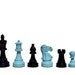AIW-350 Luxury Chess Pieces Turkish Blue & Black 3.75" King Staunton ...