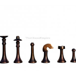 The Elegant Series Luxury Brass Chess Pieces Rose Gold & Silver Coated ...