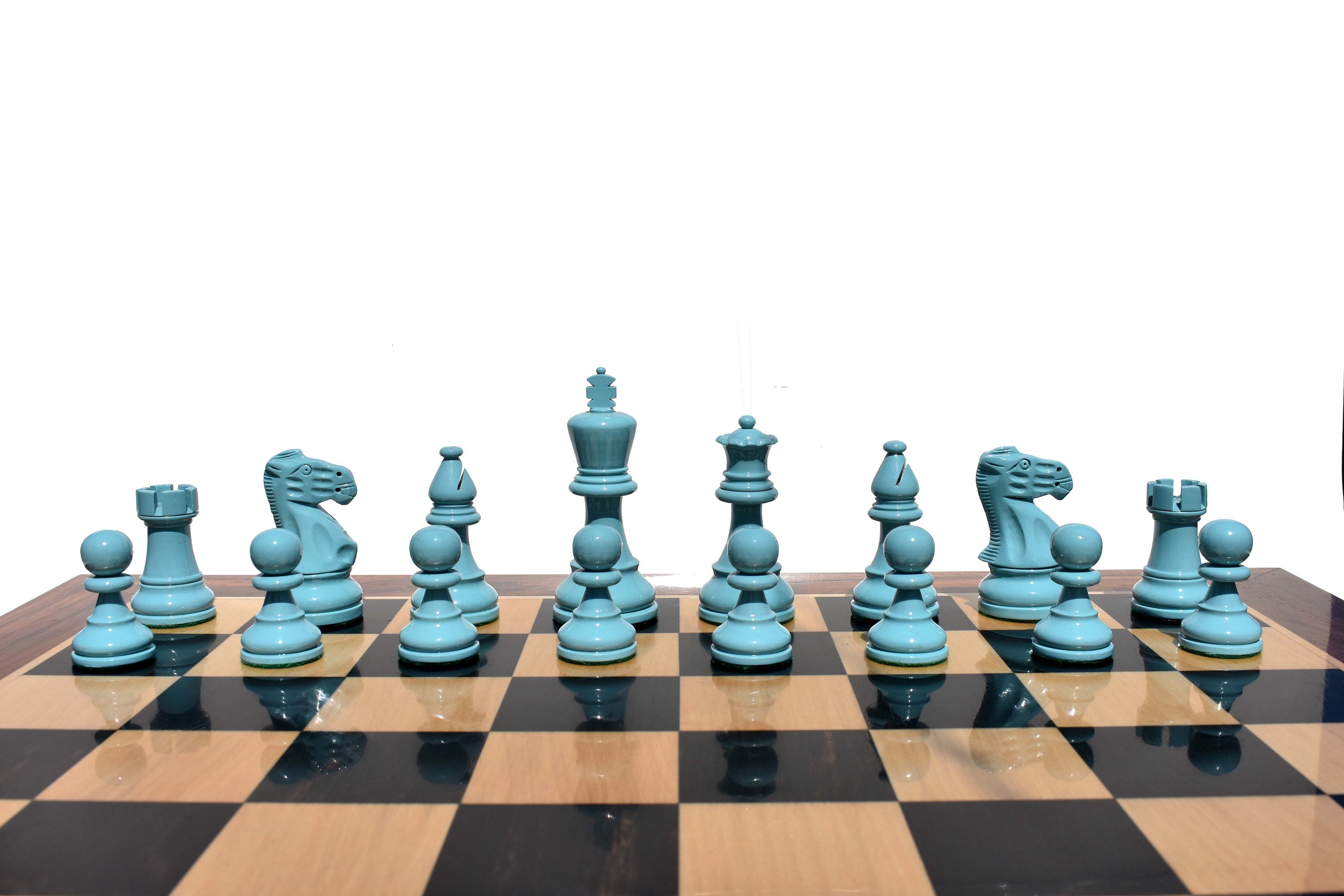AIW-350 Luxury Chess Pieces Turkish Blue & Black 3.75 - Etsy