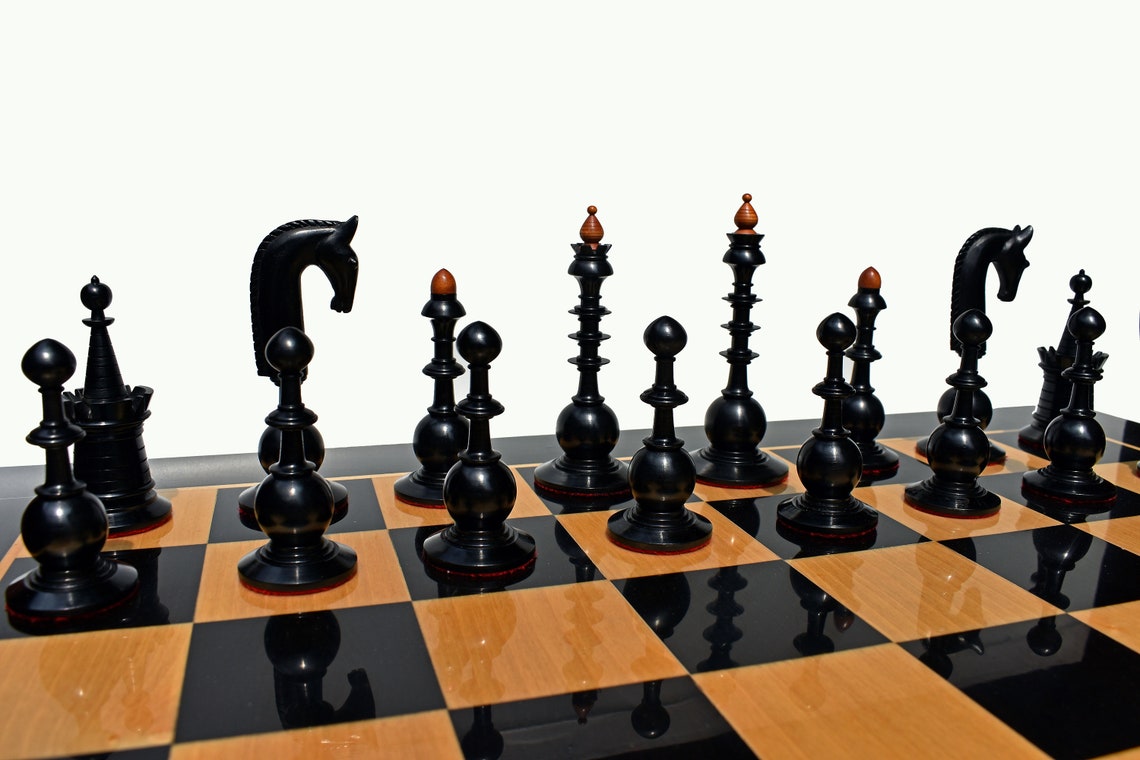 18th Century Antique Chess Reproduction Dutch Series Luxury Wood Chess ...