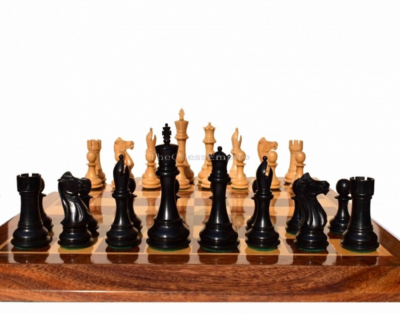 Players Series Complete Chess Set Combo With Boxwood Ebonized | Etsy