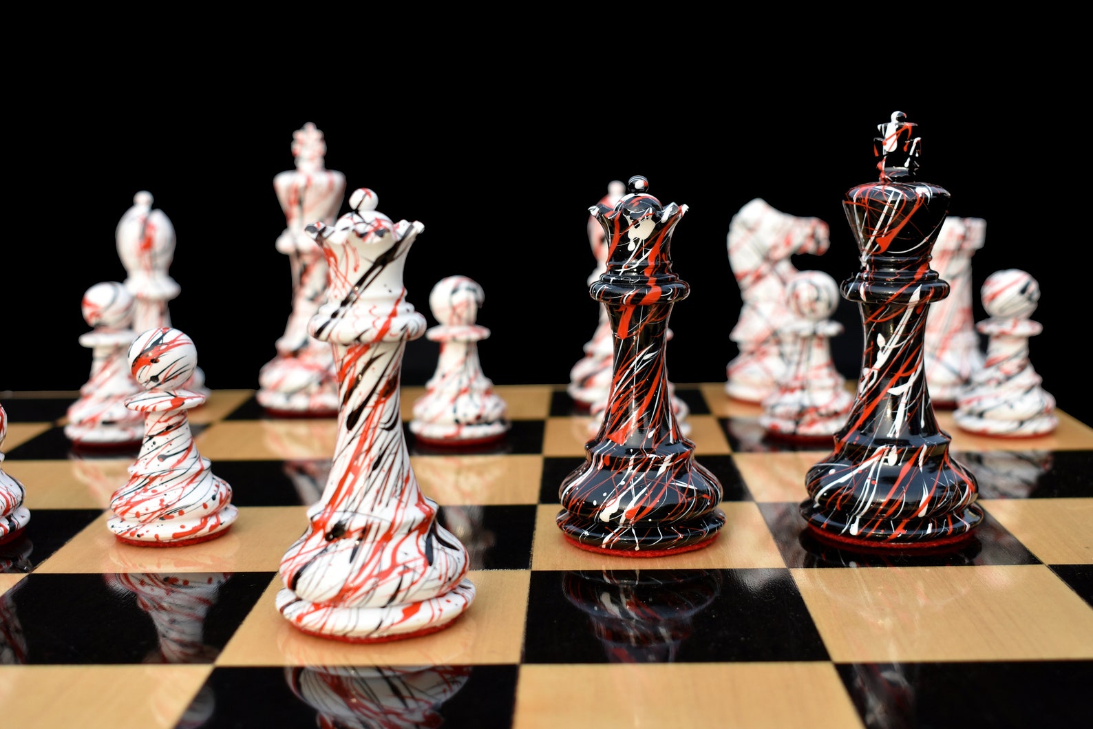 The Zebra Series Luxury Chess Pieces 4 King Boxwood | Etsy