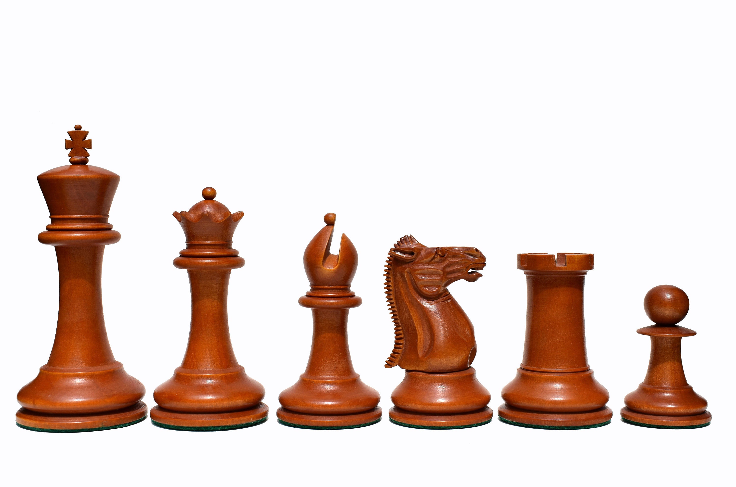 1849 Jaques Cook Type Luxury Wood Chess Pieces 4.4" King Antiqued ...
