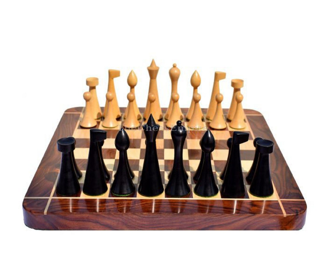 17 Combo Complete Wood Chess Set With 3.75 Hermann - Etsy