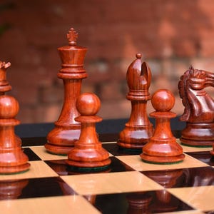 Centurion Series Luxury Wood Staunton Chess Pieces Boxwood & Padauk 4 ...