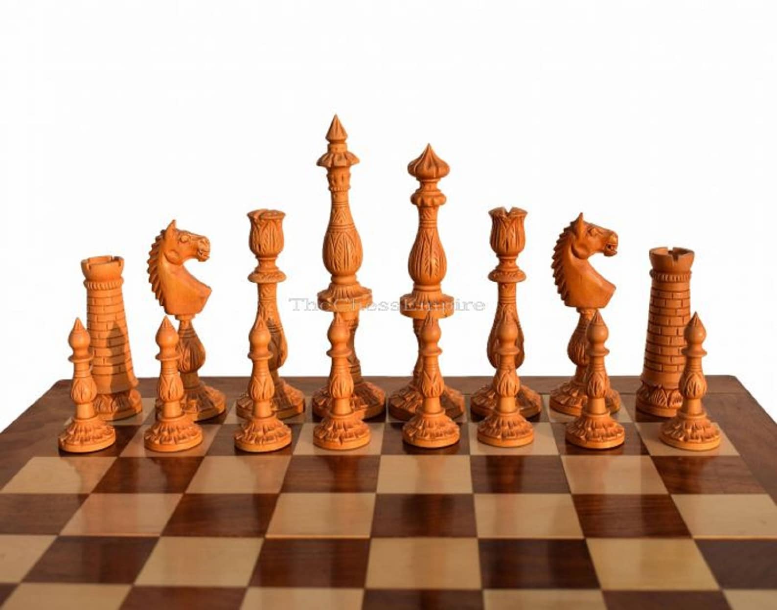 Marshall Artistic Luxury Chess Pieces Antiqued Boxwood & - Etsy